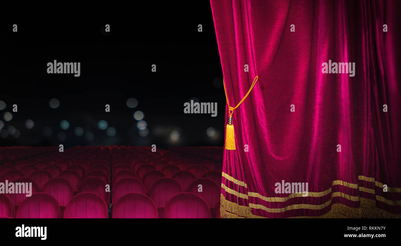 Red curtain theatre hi-res stock photography and images - Alamy
