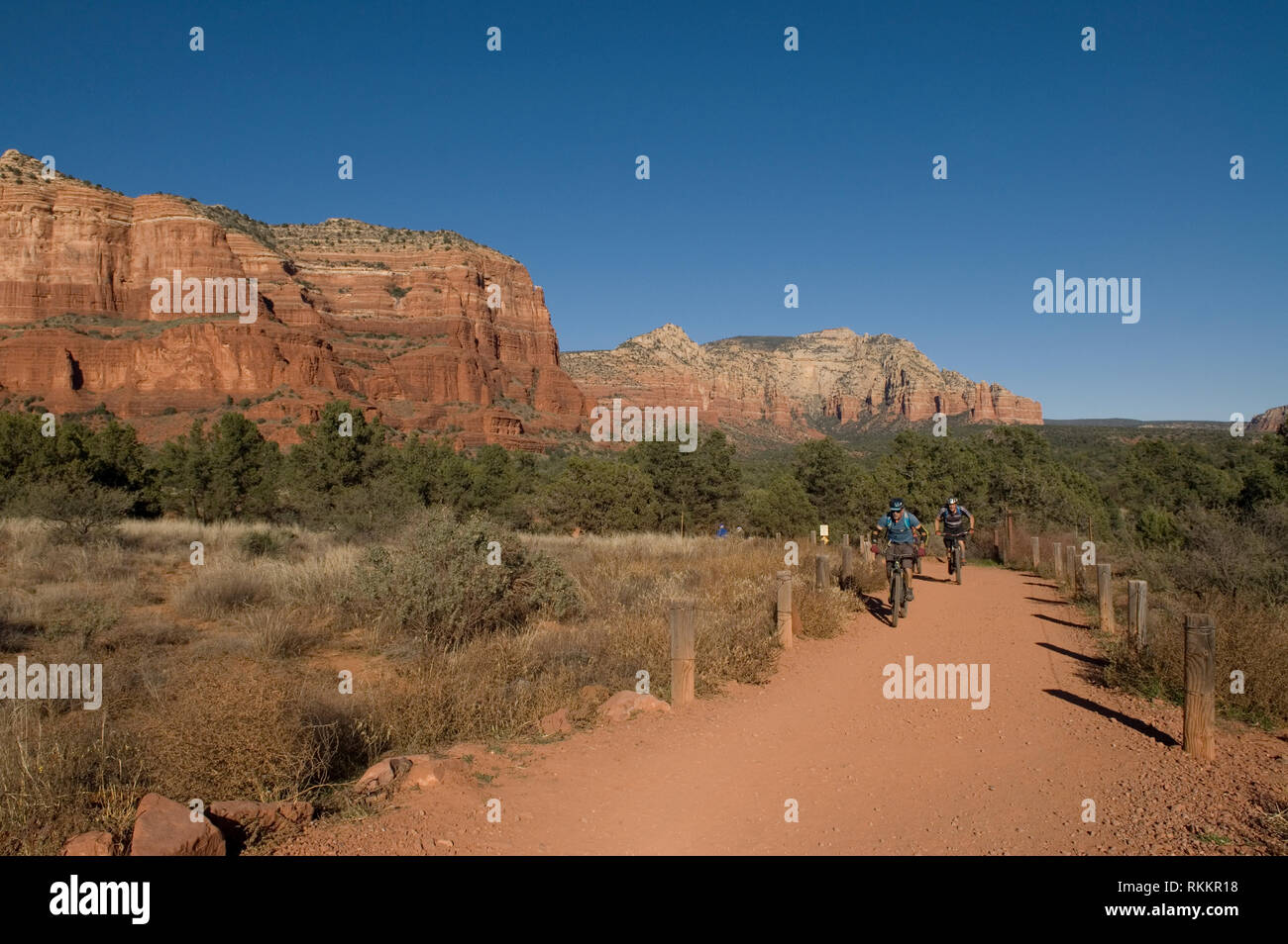 Bikers ride the Bell Rock Pathway at Sedona Arizona USA Stock Photo - Alamy