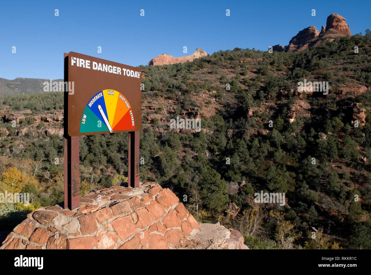 Fire danger rating sign hi-res stock photography and images - Alamy