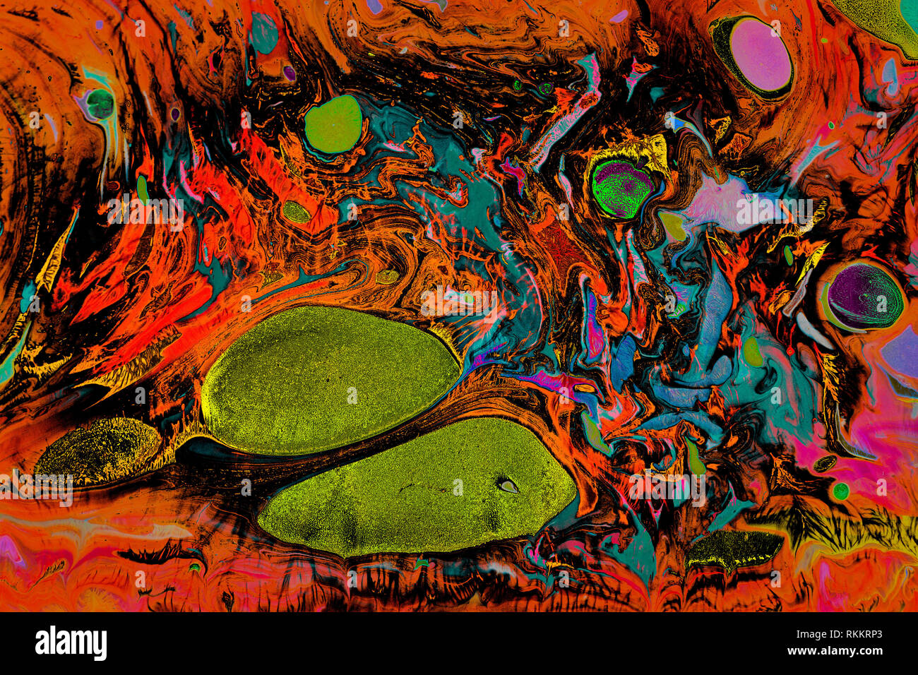 Traditional Ottoman Turkish abstract marbling art patterns as ...