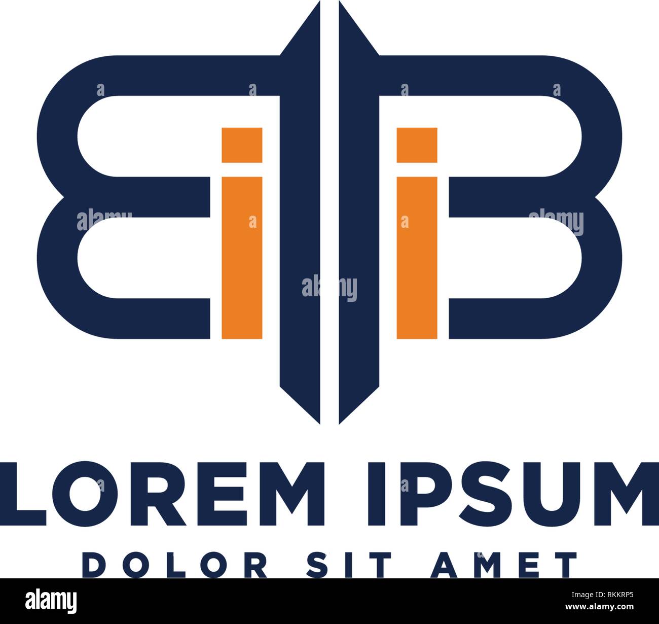 letter bi creative idea business logo template vector illustration icon ...