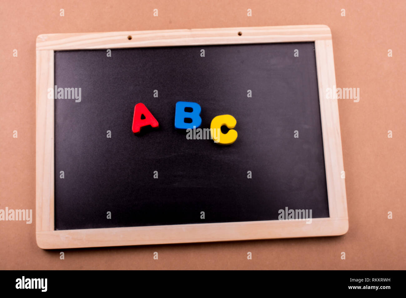 Colorful ABC Letters of Alphabet made of wood Stock Photo - Alamy