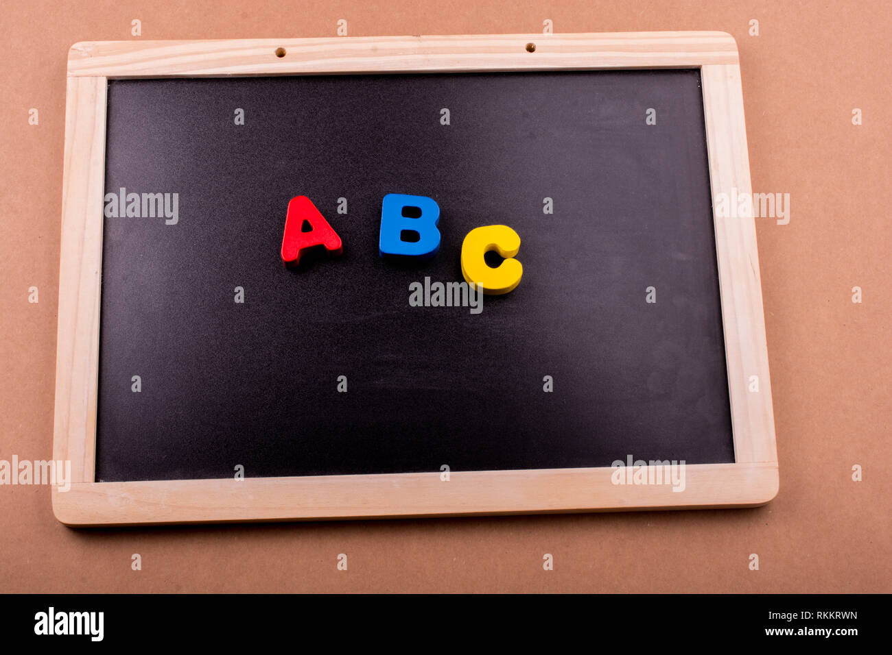 Colorful ABC Letters of Alphabet made of wood Stock Photo - Alamy