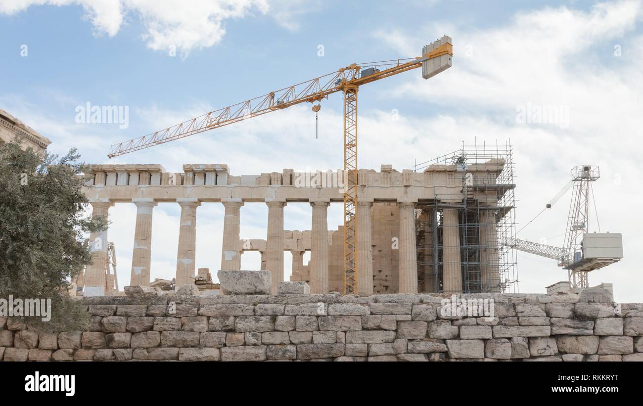 Scaffolding parthenon hi-res stock photography and images - Alamy