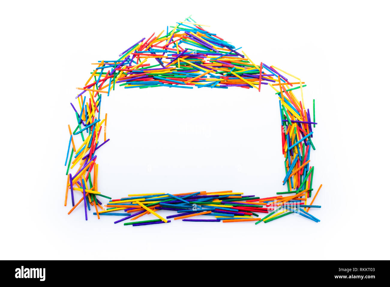 Red house made building blocks Cut Out Stock Images & Pictures - Alamy