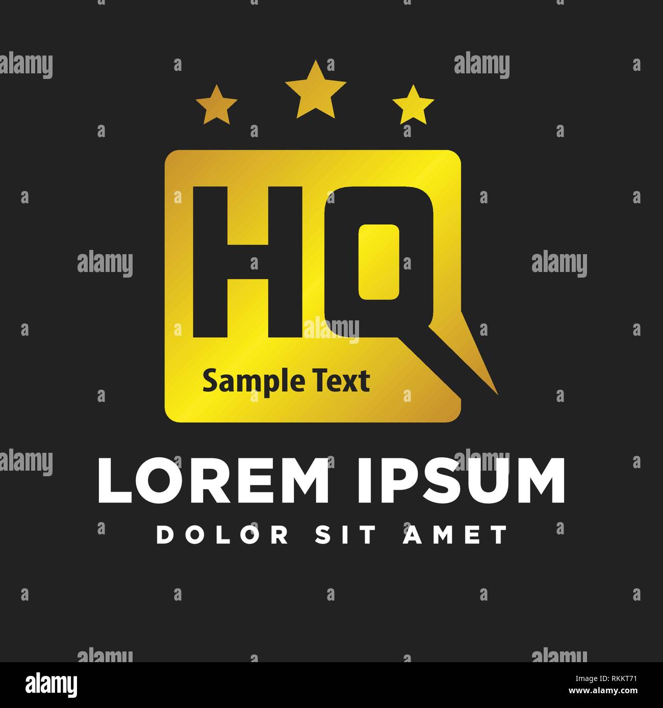 letter HQ initial abstract logo template vector illustration icon ...