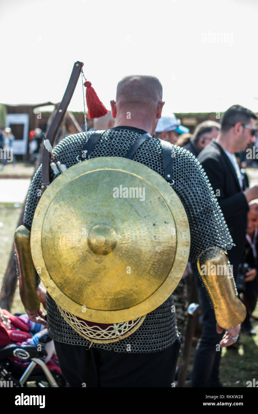 Gold medieval shield rivets design hi-res stock photography and images ...