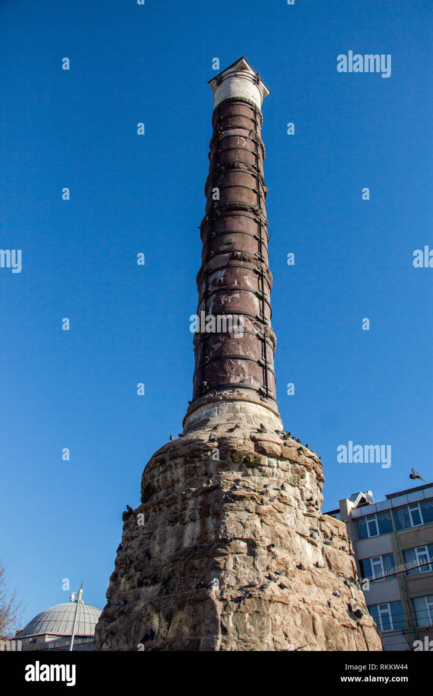 The Column of Constantine, also known as the Burnt Stone, is a Roman ...
