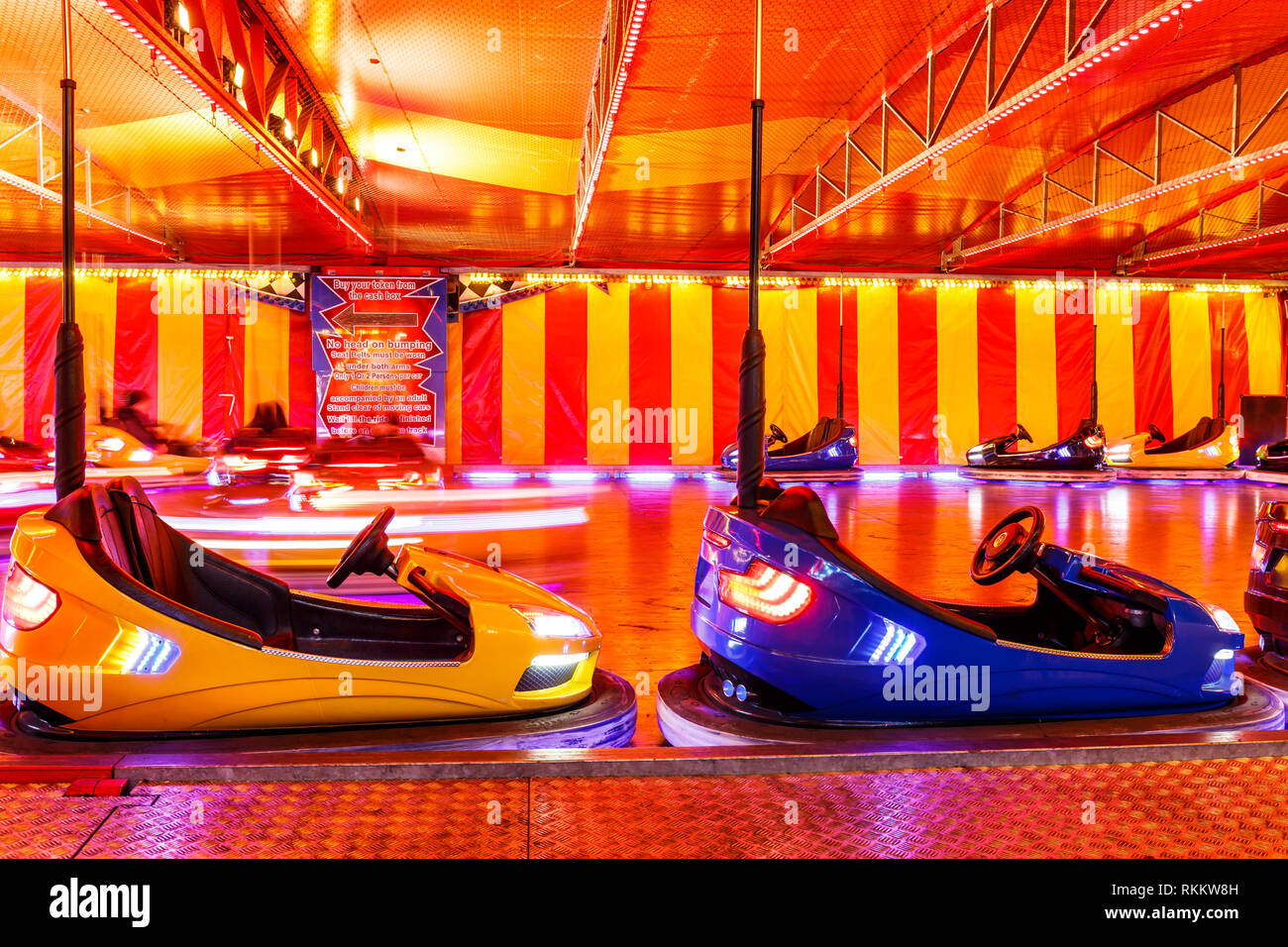Funfair Christmas cars, Hyde park, London Stock Photo - Alamy