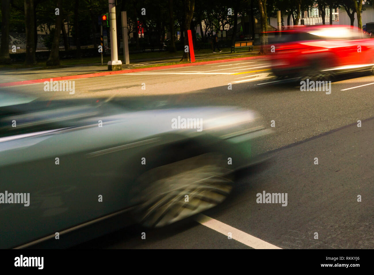 Road or highway - cars, motion blur to represent transport on road ...
