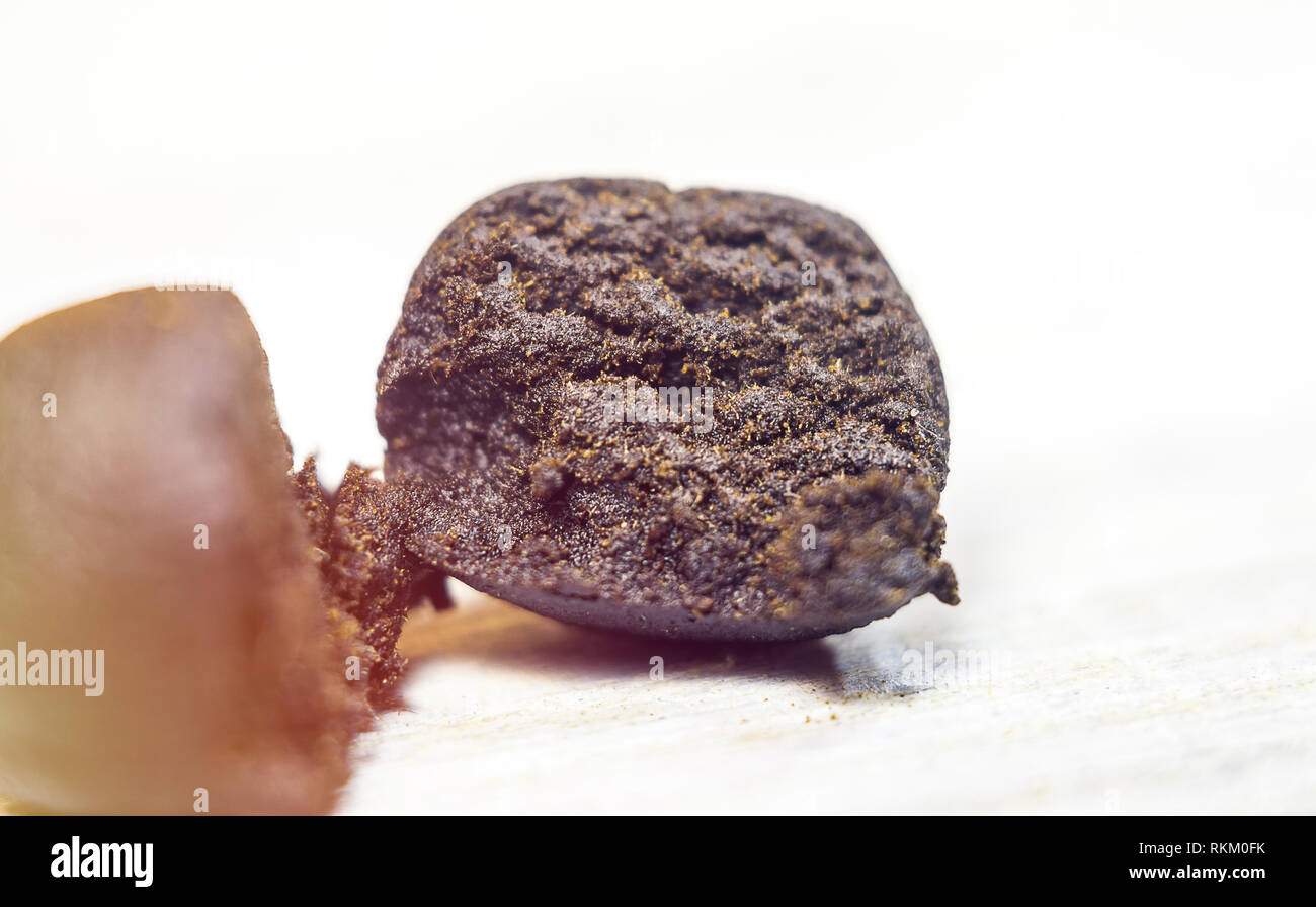 Macro of Cannabis hash pollen extract on white Stock Photo - Alamy
