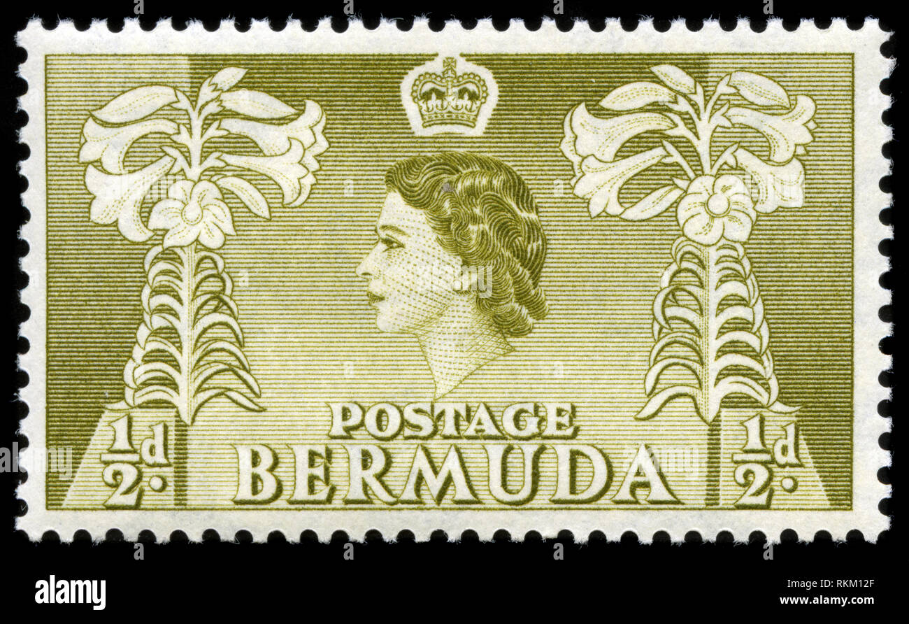 Postage stamp from Bermuda in the Country Motives series issued in 1953 ...