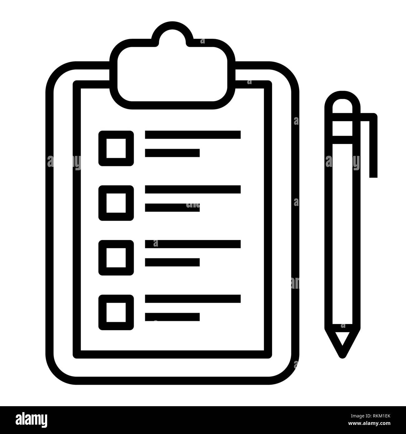 To Do Icon, Vector Illustration, Education Outline Stock Photo - Alamy