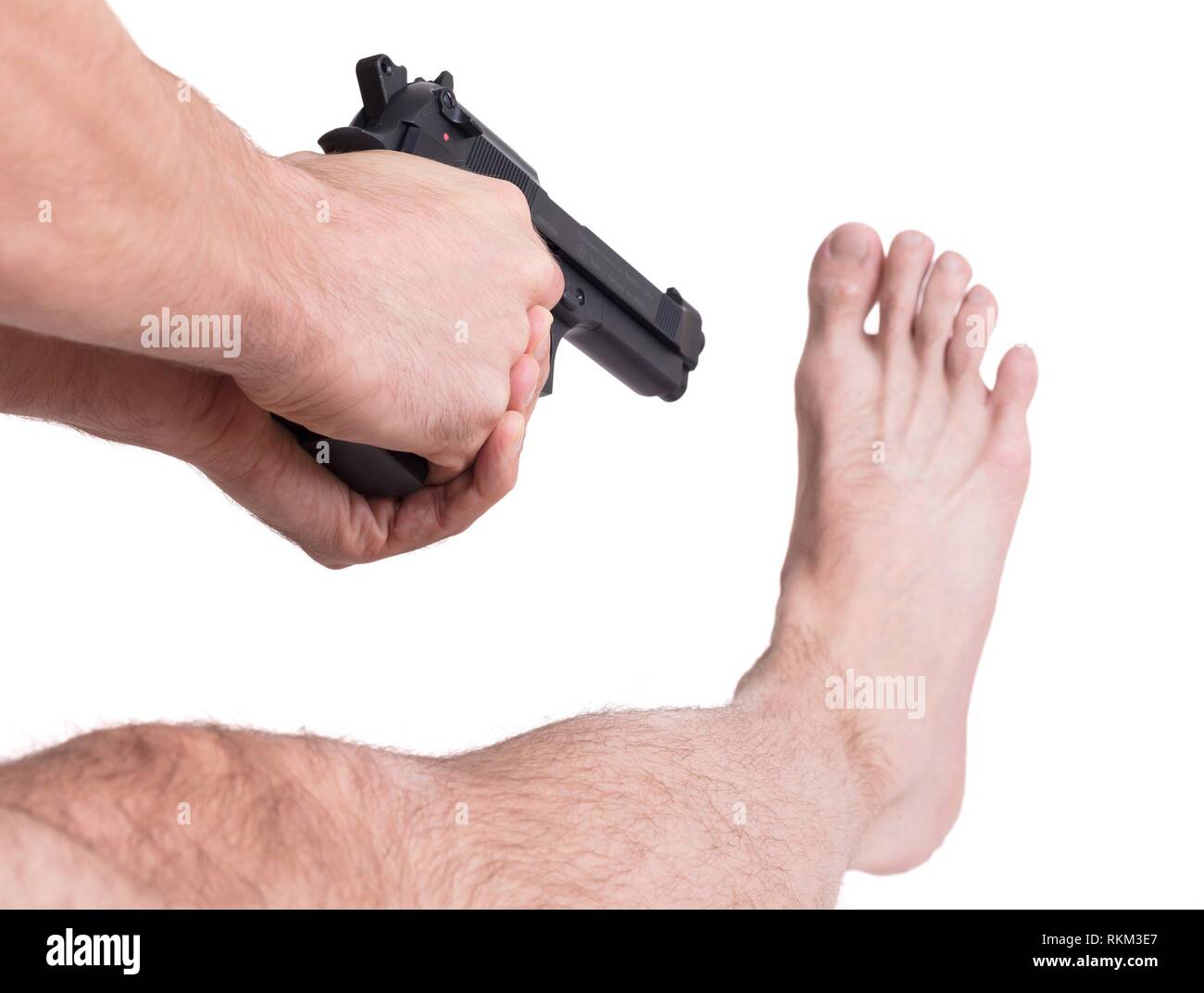 Shooting yourself in the foot hi-res stock photography and images - Alamy