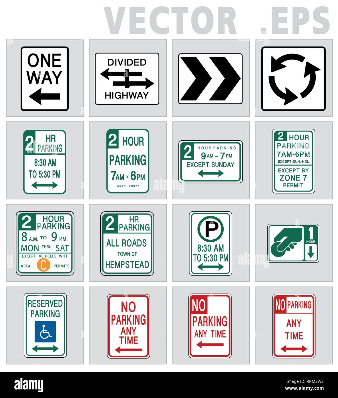 Image traffic signage set hi-res stock photography and images - Alamy