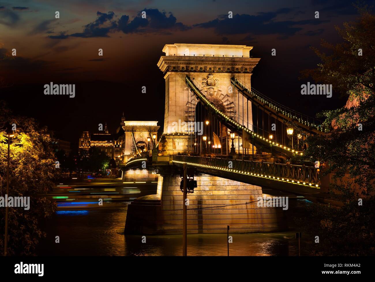 Danube river budapest night hi-res stock photography and images - Alamy