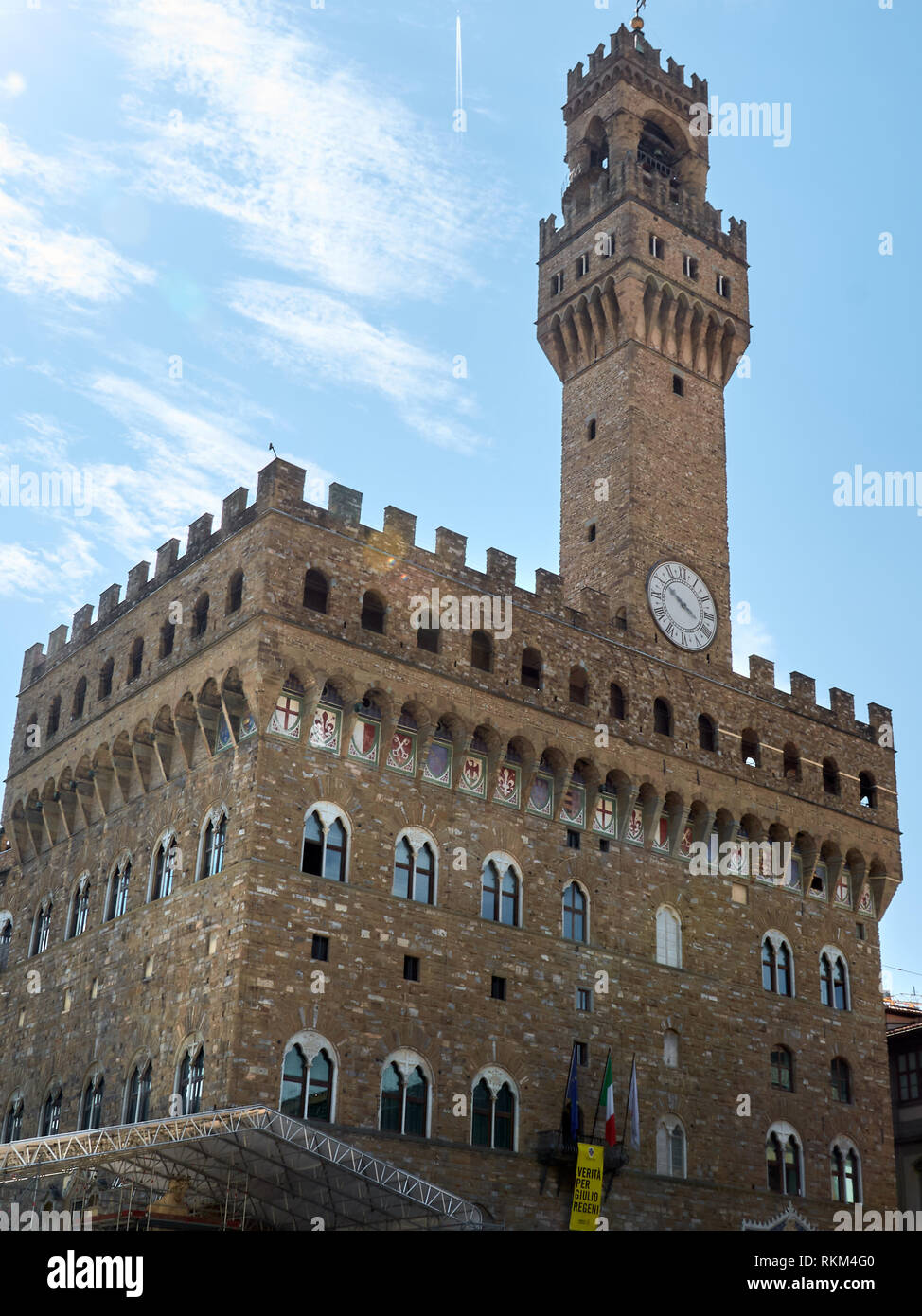 View of the Palazzo Vecchio (Vecchio Palace), also known as Palazzo ...