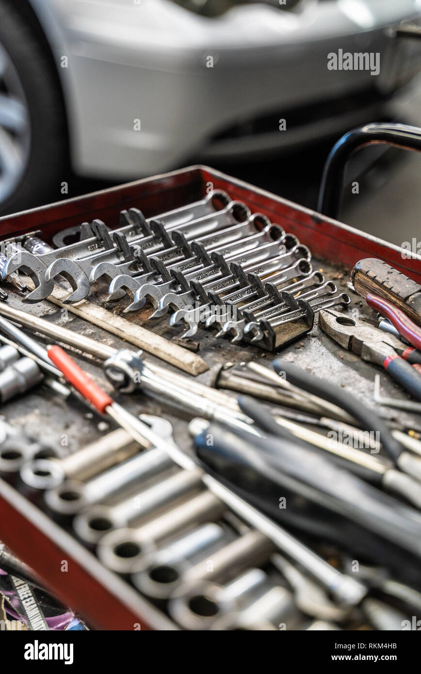 Spanners and tool box hi-res stock photography and images - Alamy
