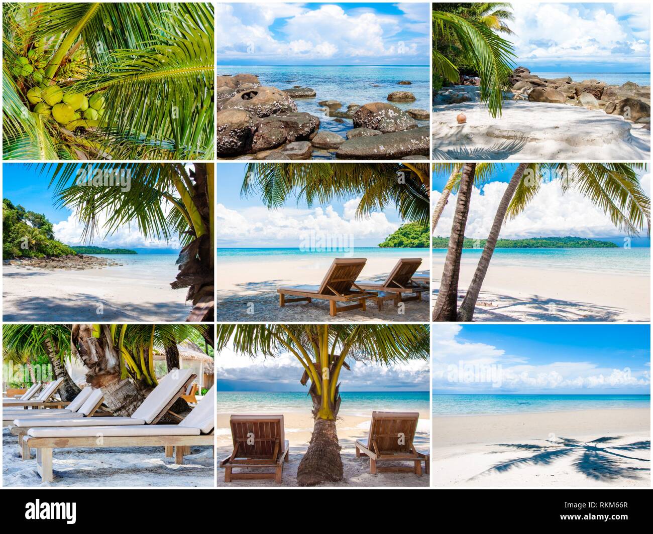 Caribbean nature collage tropical landscape hi-res stock photography ...
