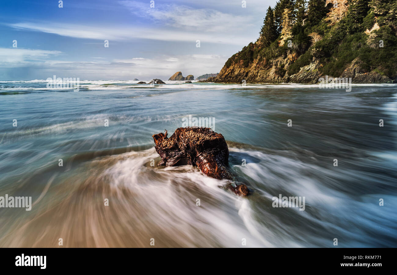 Sunset at a Rocky Beach, Northern California, USA Stock Photo - Alamy