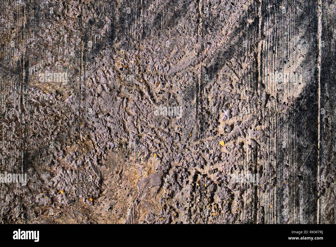 Close up high resolution surface of weathered concrete wall material ...