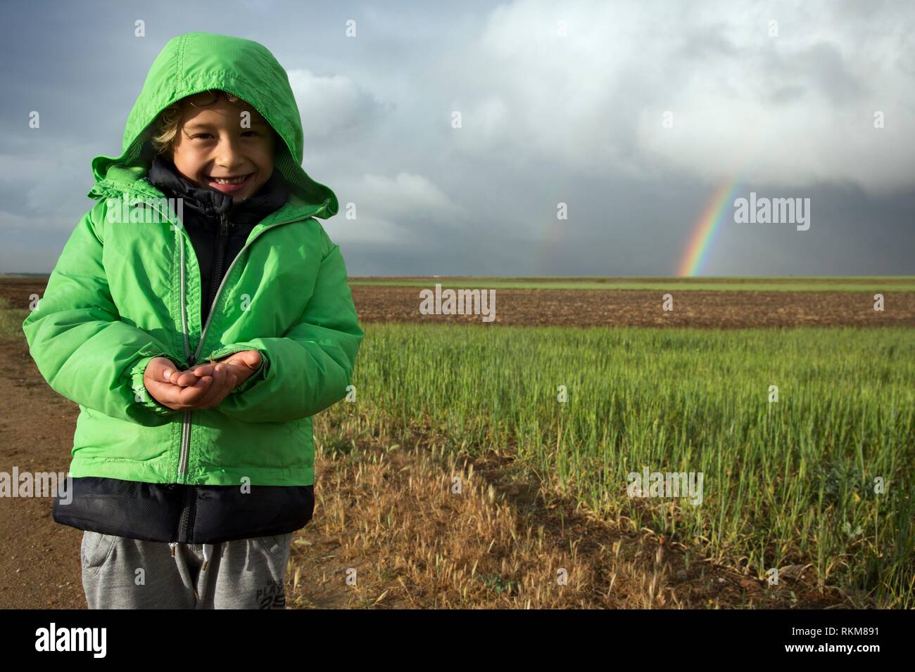 Child holding insect hi-res stock photography and images - Alamy
