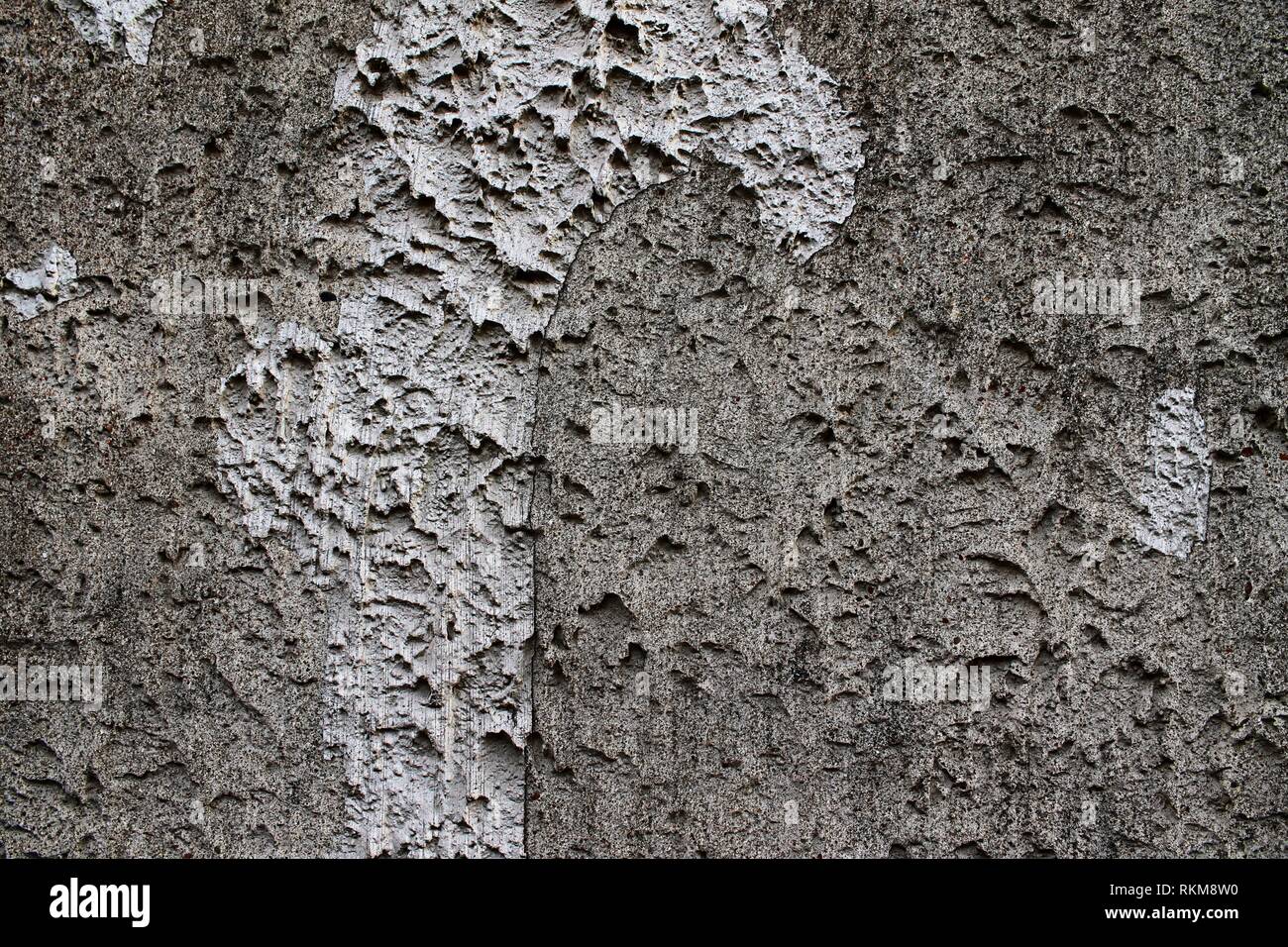 Close up high resolution surface of weathered concrete wall material ...