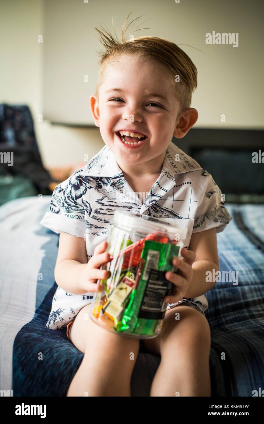 Boy three years old sitting hi-res stock photography and images - Alamy
