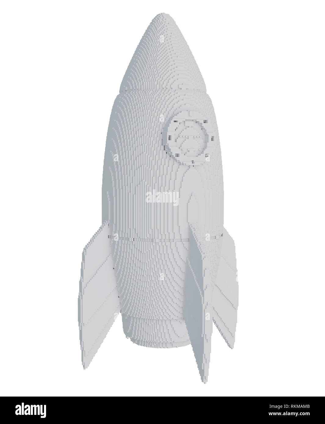 3d printed rocket isolated on white background Stock Photo - Alamy