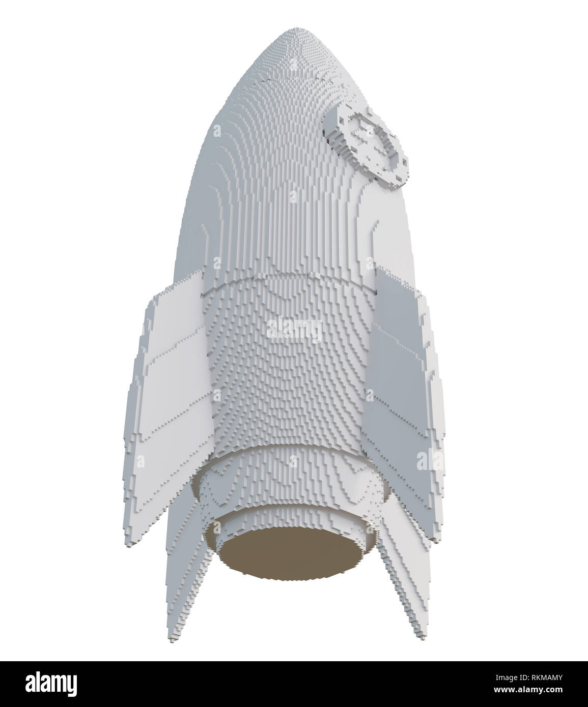 3d printed rocket isolated on white background Stock Photo - Alamy