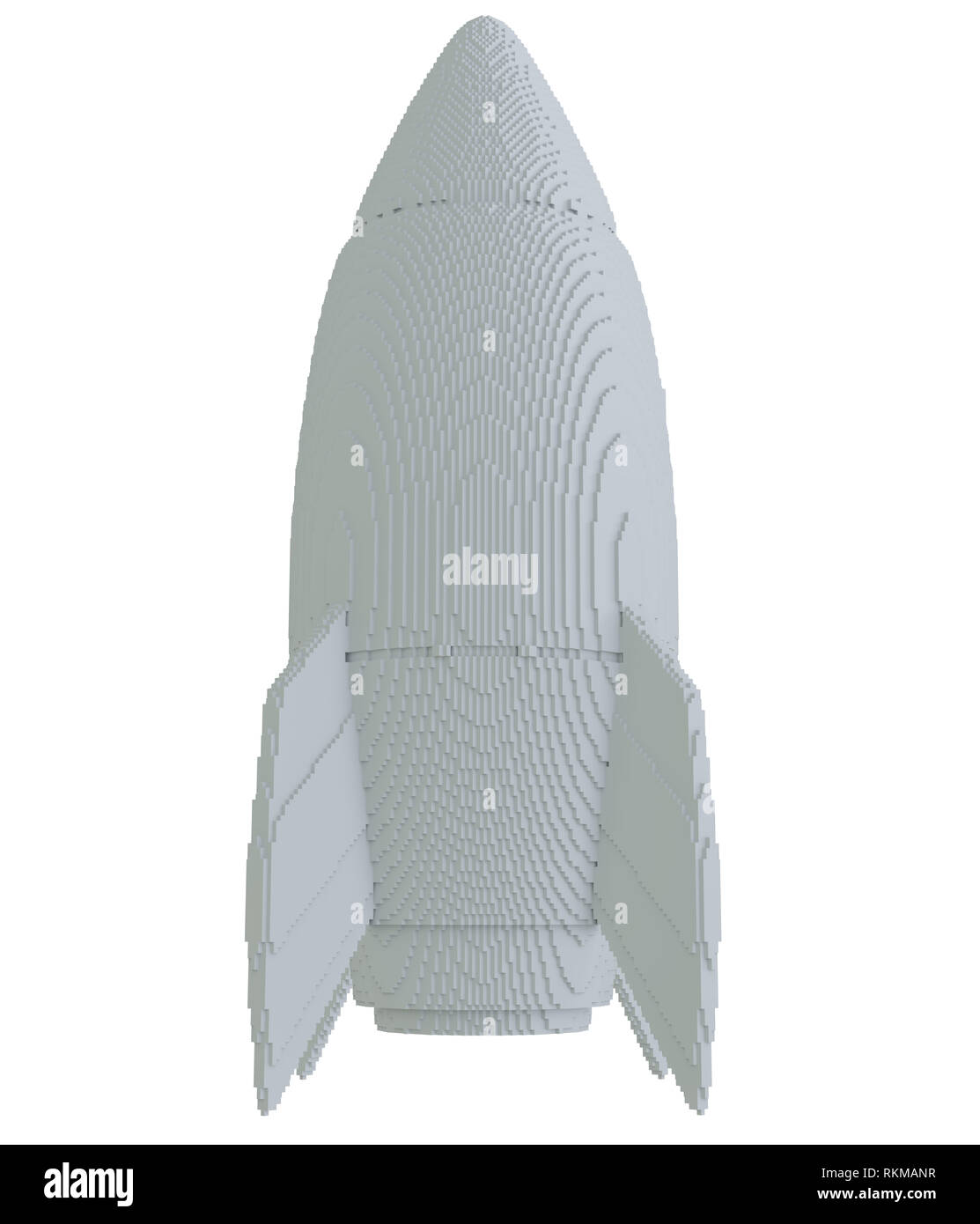 3d printed rocket isolated on white background Stock Photo - Alamy