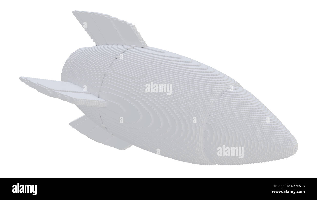 3d printed rocket isolated on white background Stock Photo - Alamy