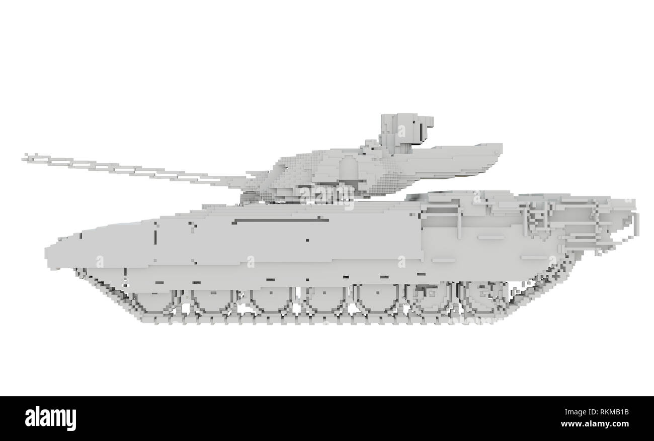 3d printed tank isolated on white background Stock Photo - Alamy