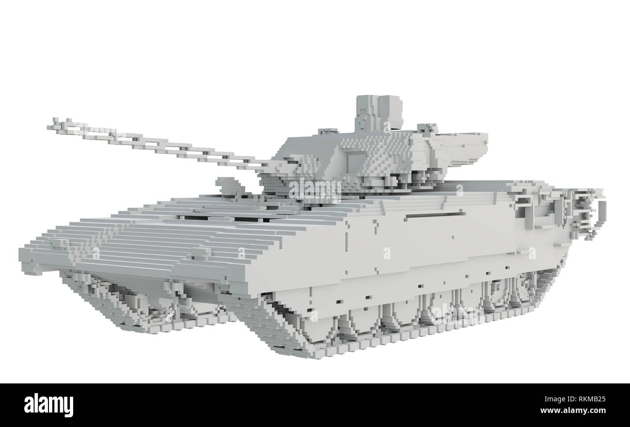 3d printed tank isolated on white background Stock Photo - Alamy