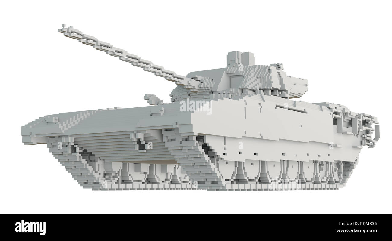 3d printed tank isolated on white background Stock Photo - Alamy