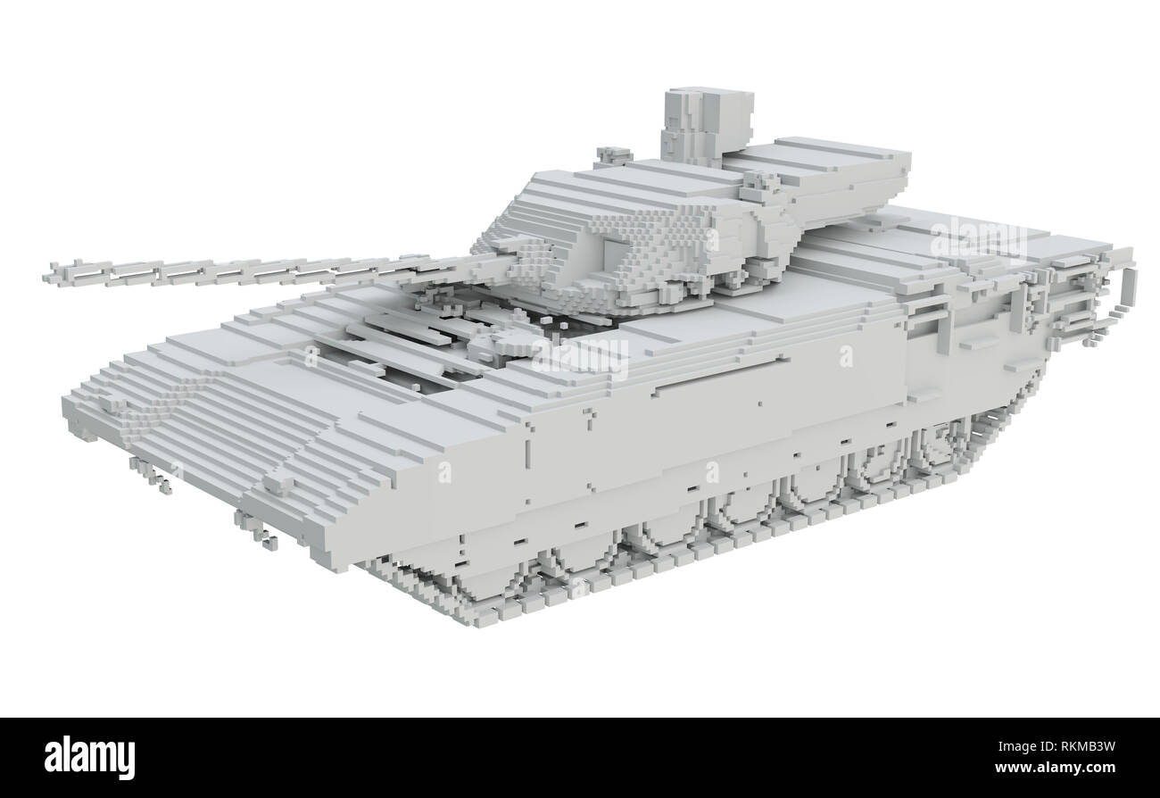 3d printed tank isolated on white background Stock Photo - Alamy