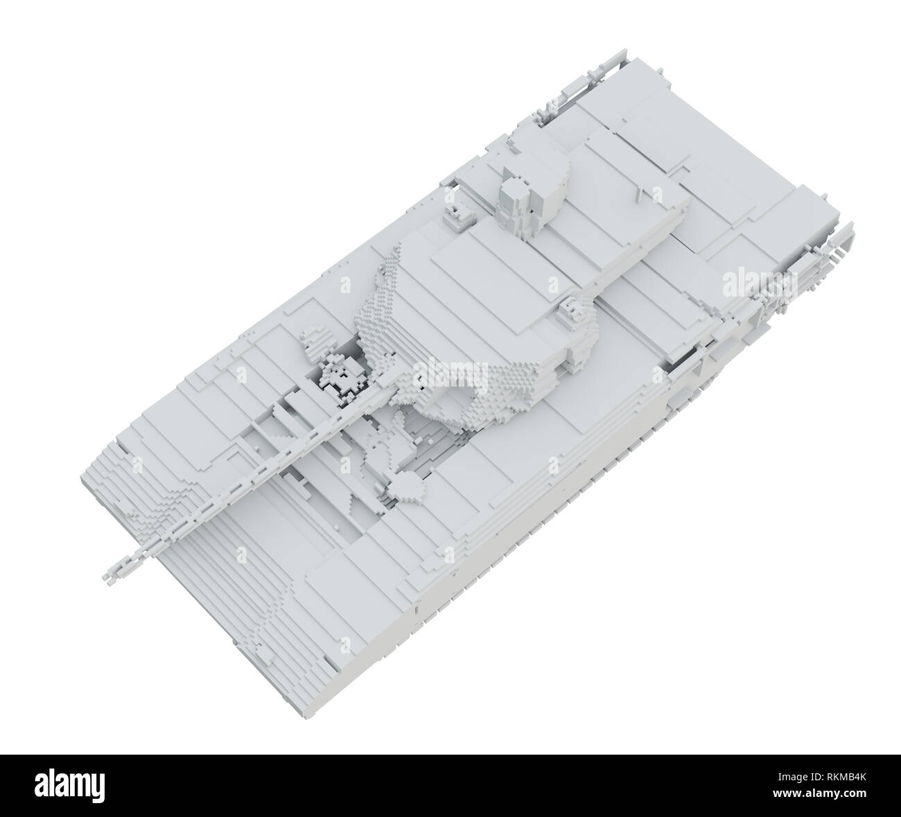 3d printed tank isolated on white background Stock Photo - Alamy