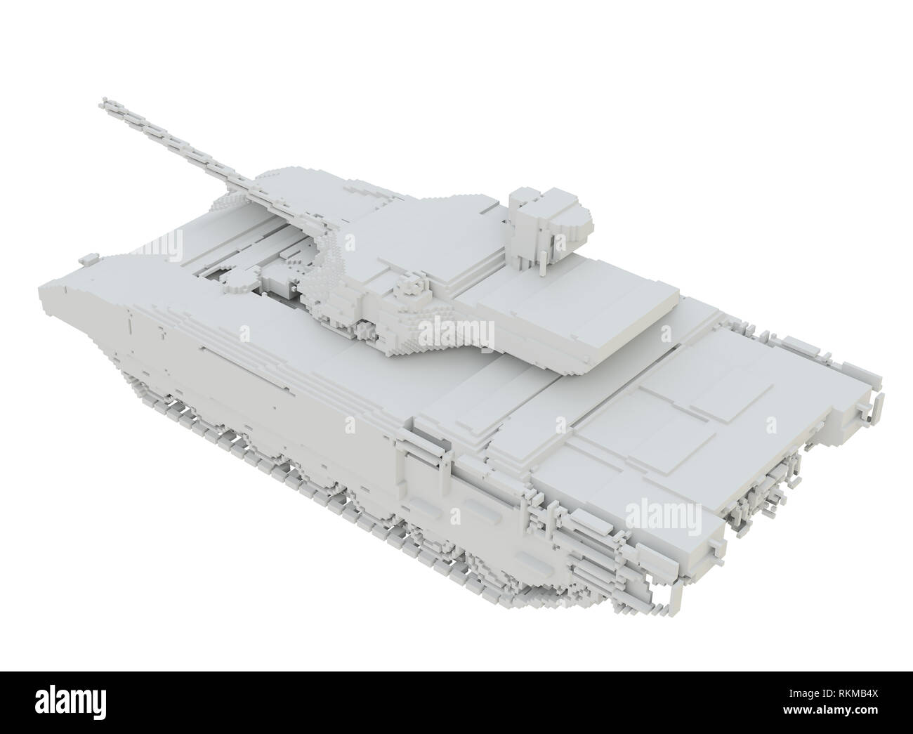 3d printed tank isolated on white background Stock Photo - Alamy