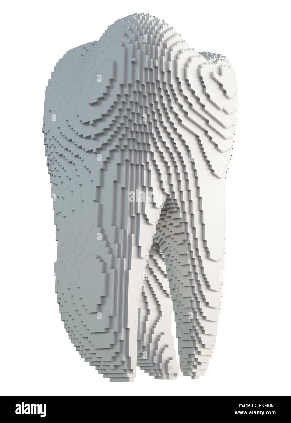 3d printed tooth isolated on white background Stock Photo - Alamy