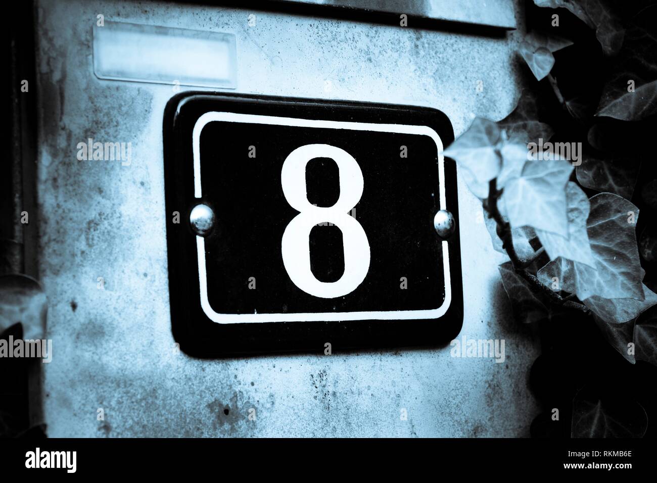 Blue number 8 hi-res stock photography and images - Alamy