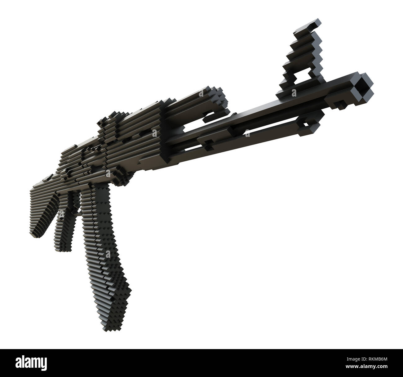 3d printed machine gun isolated Stock Photo - Alamy