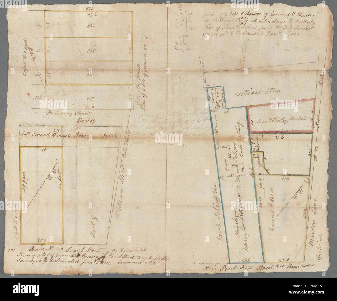 Old manhattan maps hi-res stock photography and images - Alamy