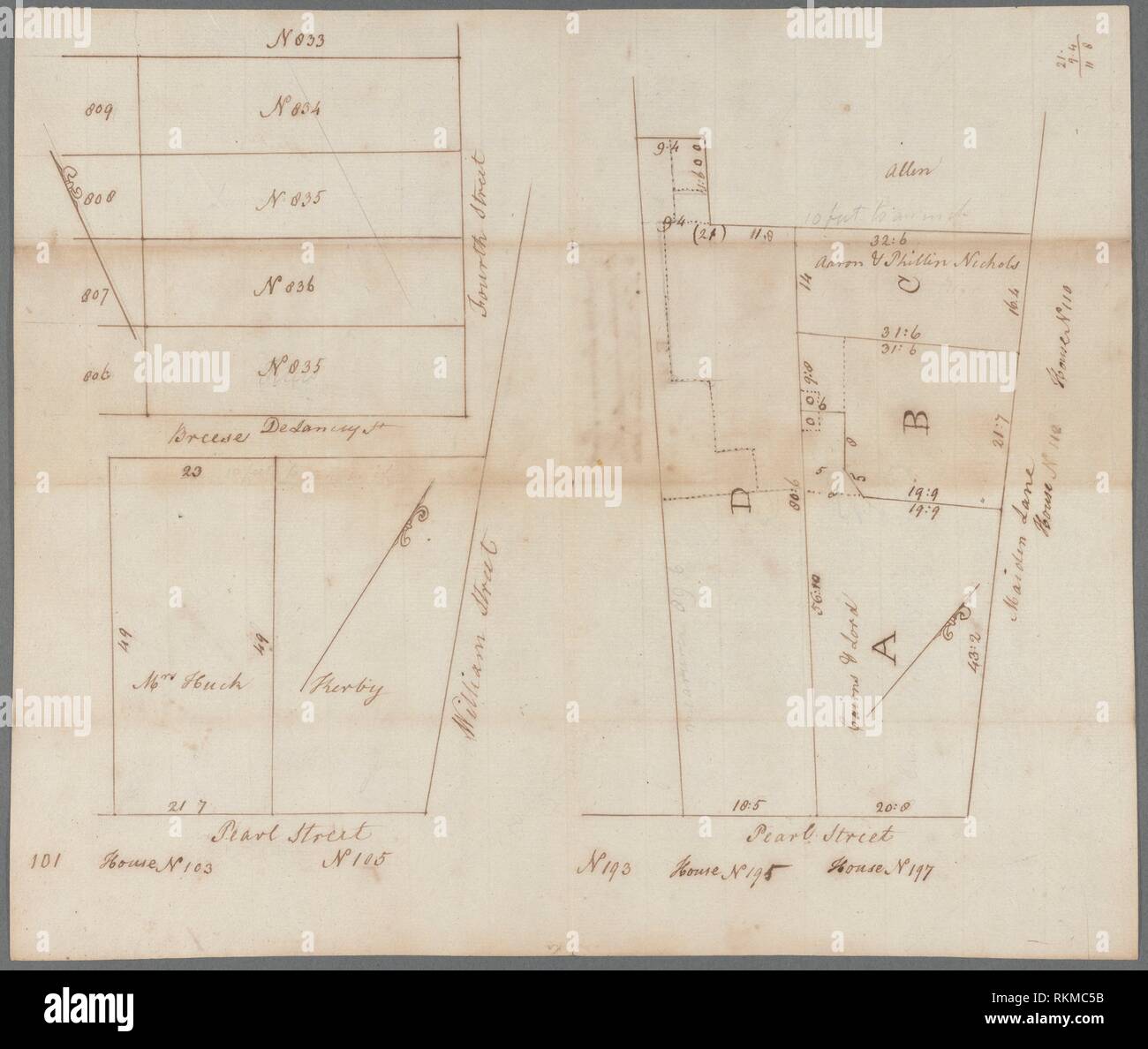 Old manhattan maps hi-res stock photography and images - Alamy