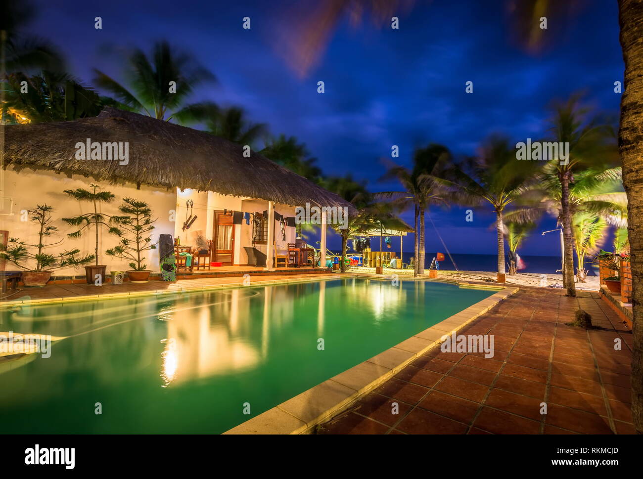 tropical beach in Mui Ne Vietnam at sunset landscape Stock Photo - Alamy
