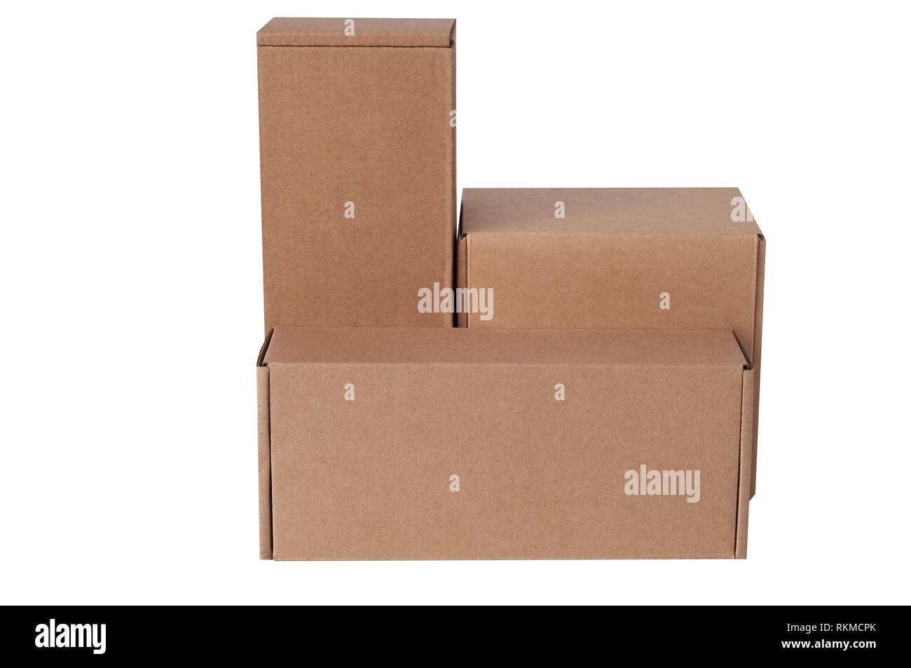 Cardboard box isolated on a white background Stock Photo - Alamy