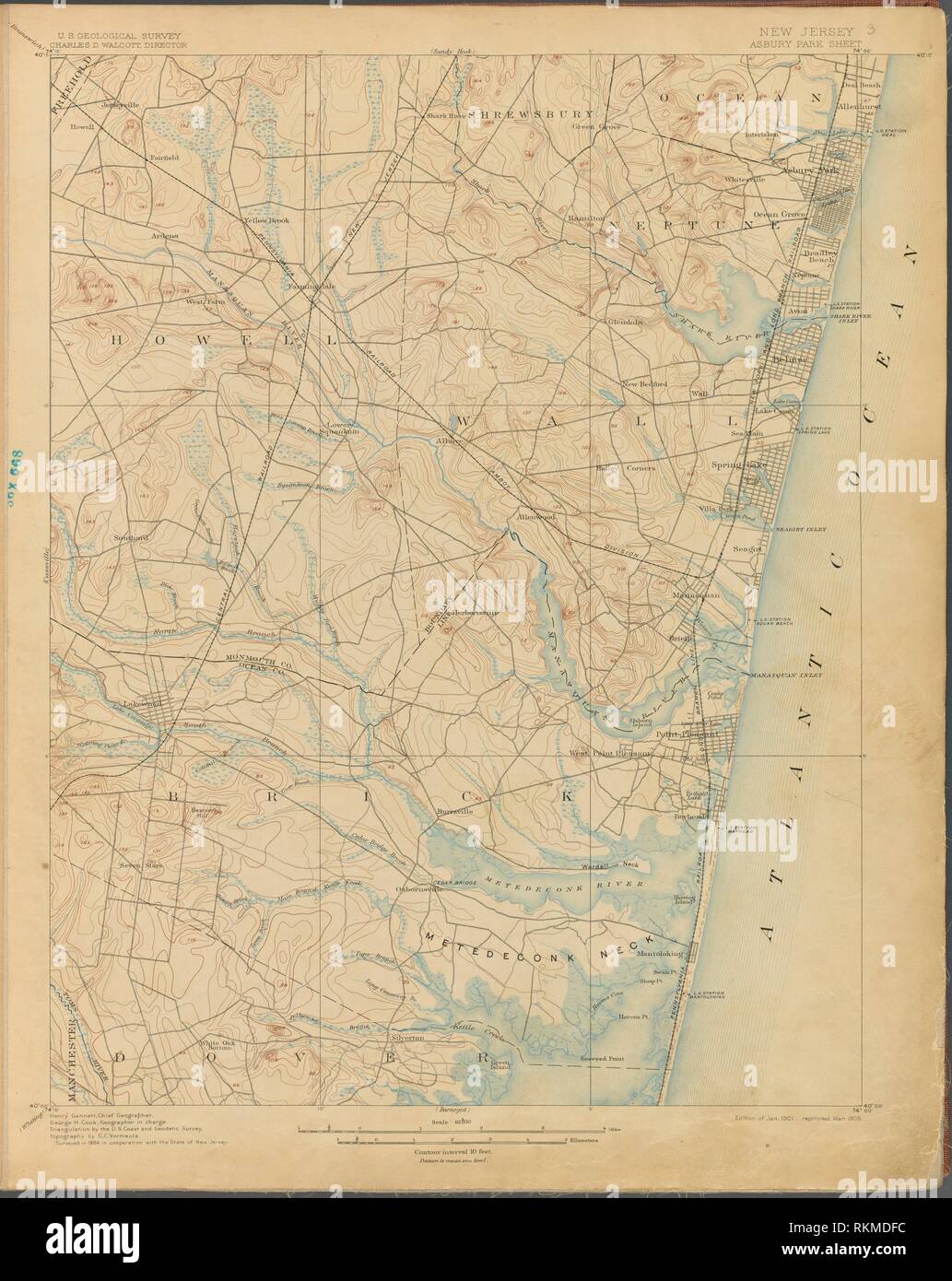 Map of asbury park hi-res stock photography and images - Alamy