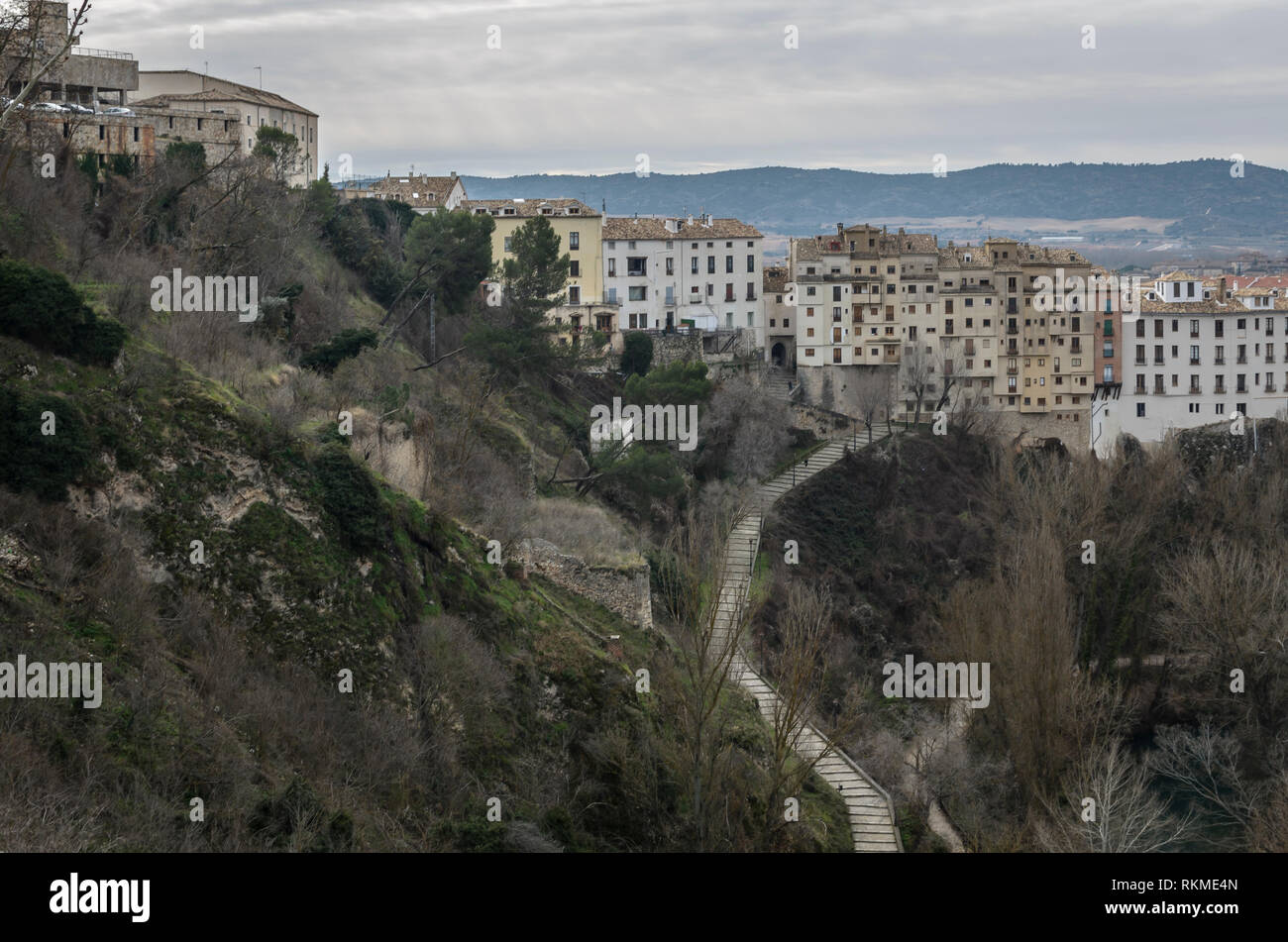 View of a path from Cuenca old town Stock Photo - Alamy