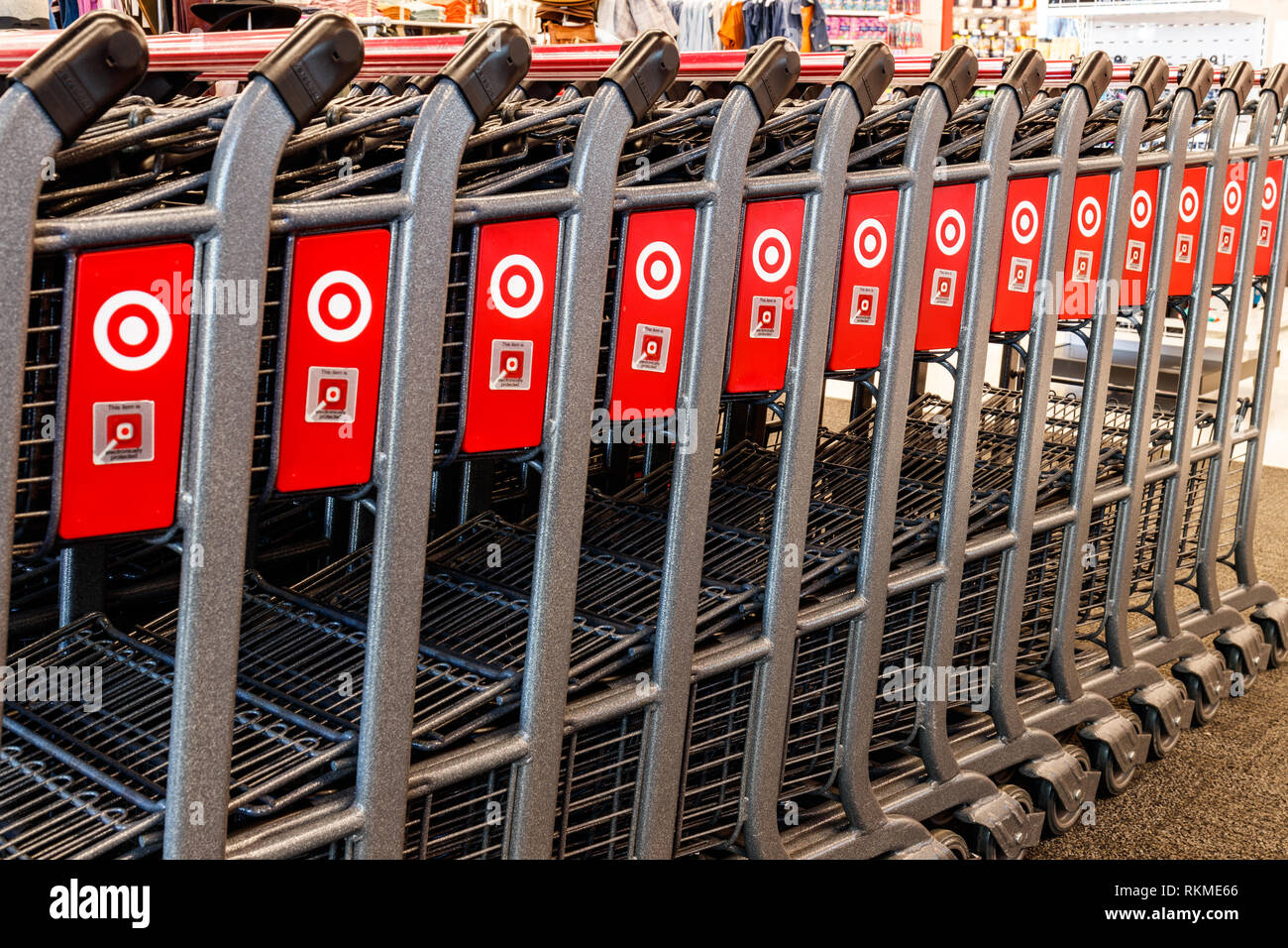 Cincinnati - Circa February 2019: Target Retail Store Baskets. Target ...