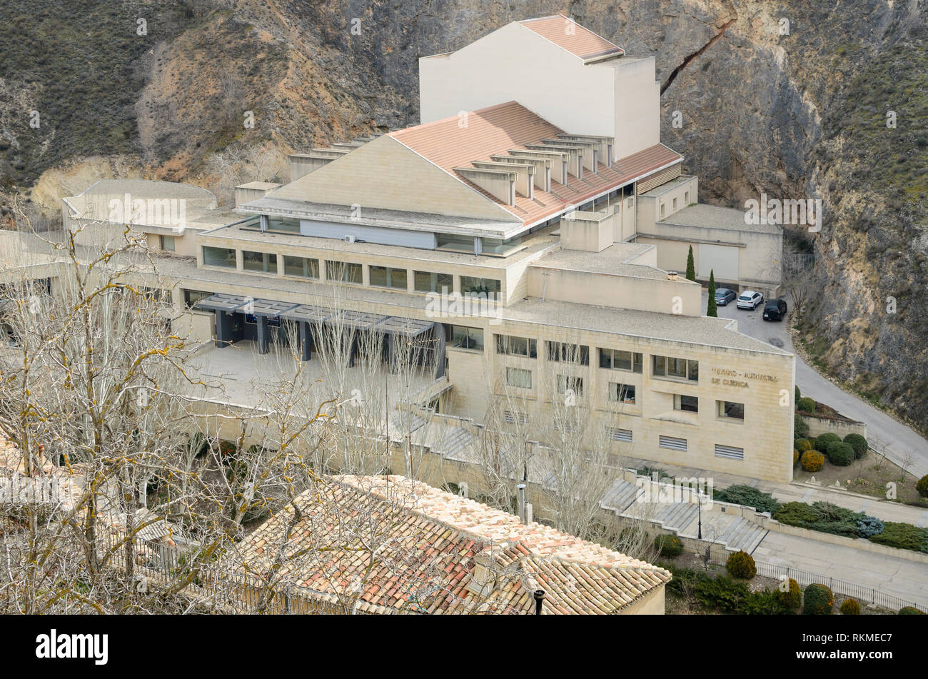 View of the auditorium of Cuenca town from a hill Stock Photo - Alamy