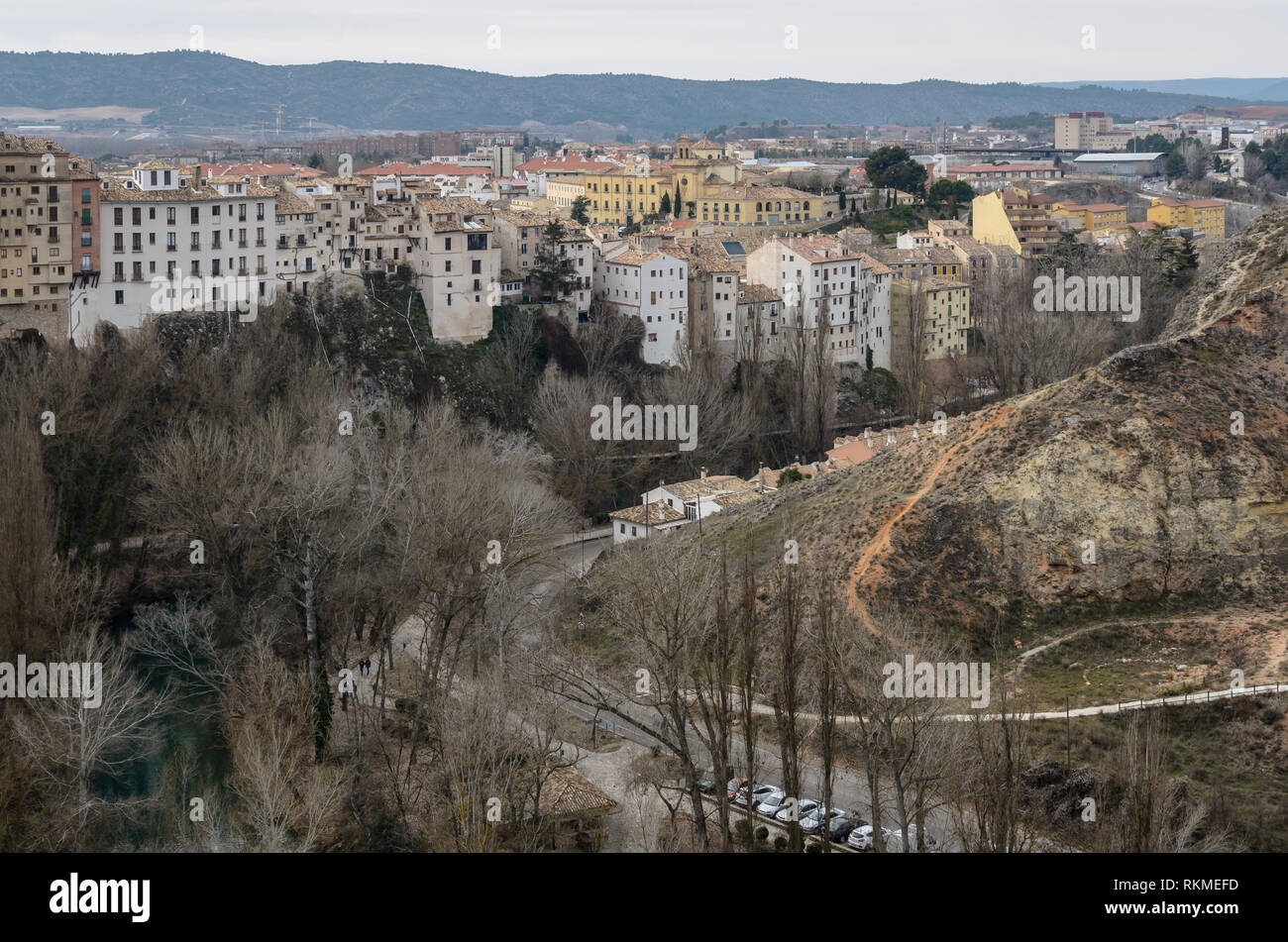 View of a path from Cuenca old town Stock Photo - Alamy